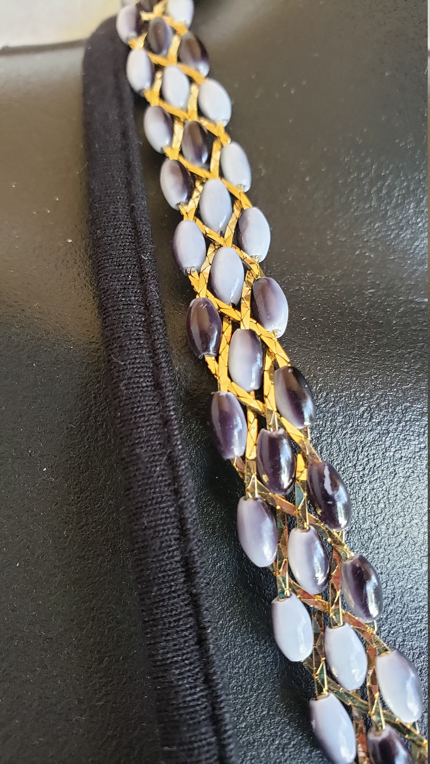 90's Mod Gold Chain Link Braid With Small Oval Beads Ombre - Etsy