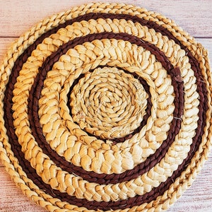 Vintage 12 Woven Straw Coil Circle Disc Wall Hanging - Etsy