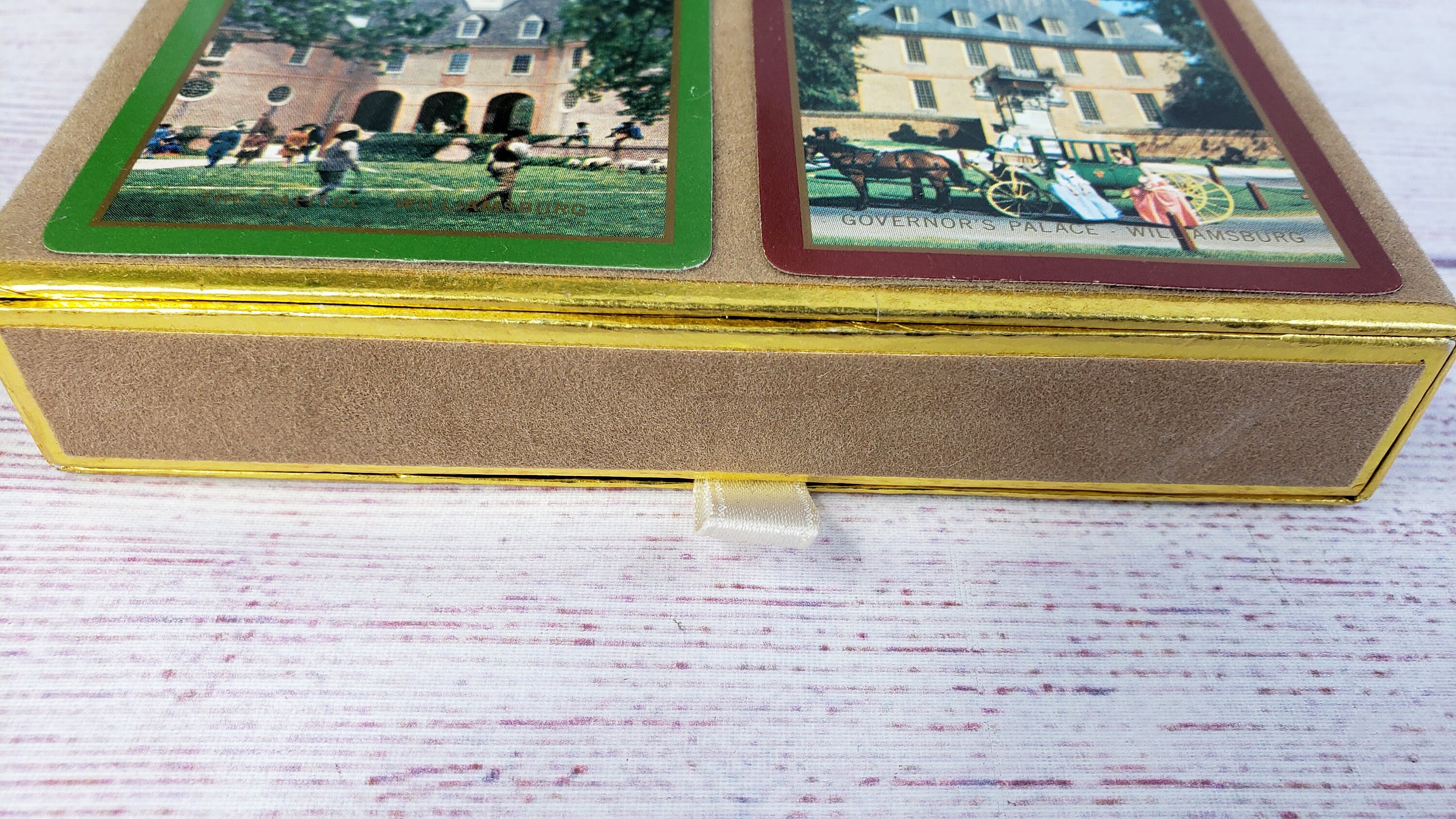 Double Deck of Vintage Playing Cards Williamsburg the Colonial - Etsy