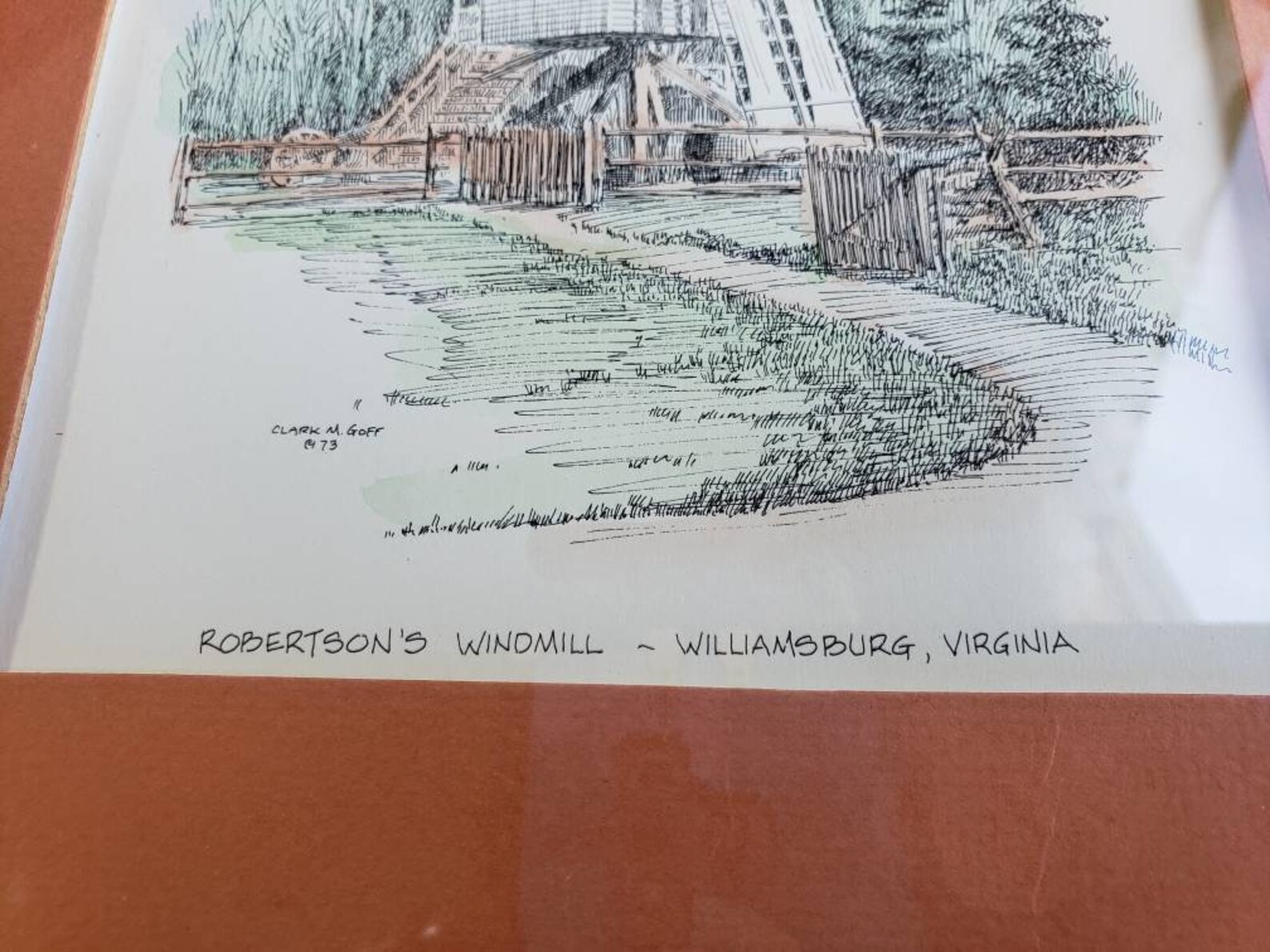 Framed Wall Hangings Clark M Goff Pen Ink Watercolor Drawing - Etsy