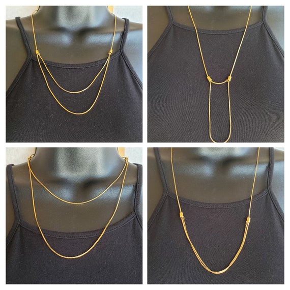Elegant Versatile Cobra Chain Necklace with Adjustabl… - Gem