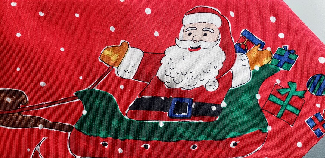 Vintage Red Christmas Necktie From Save the Children With Art by 13y ...