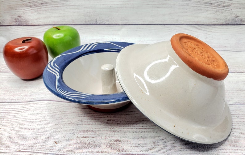 Vintage Pottery, the Original Apple Baker, Handmade Glazed Terracotta ...