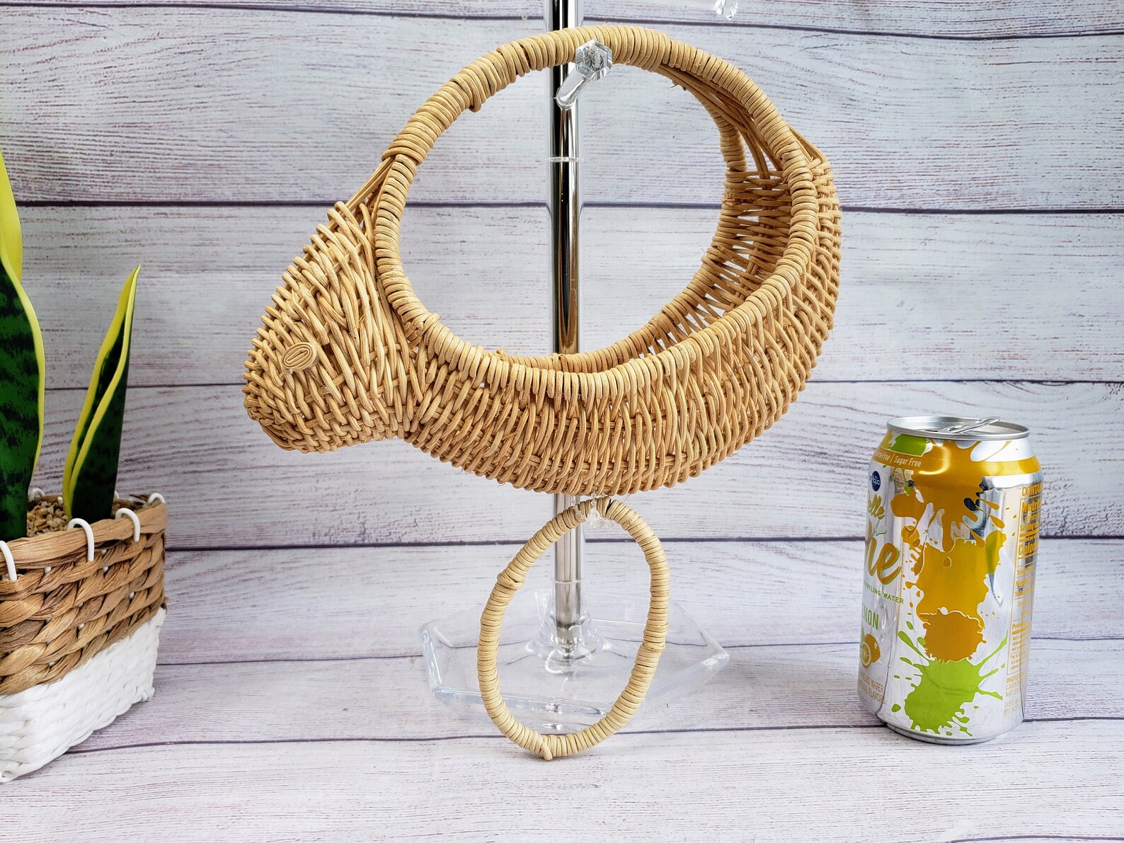 Vintage Fish Basket, Cleaned Retro Fish Shape Basket Storage W/ Towel ...