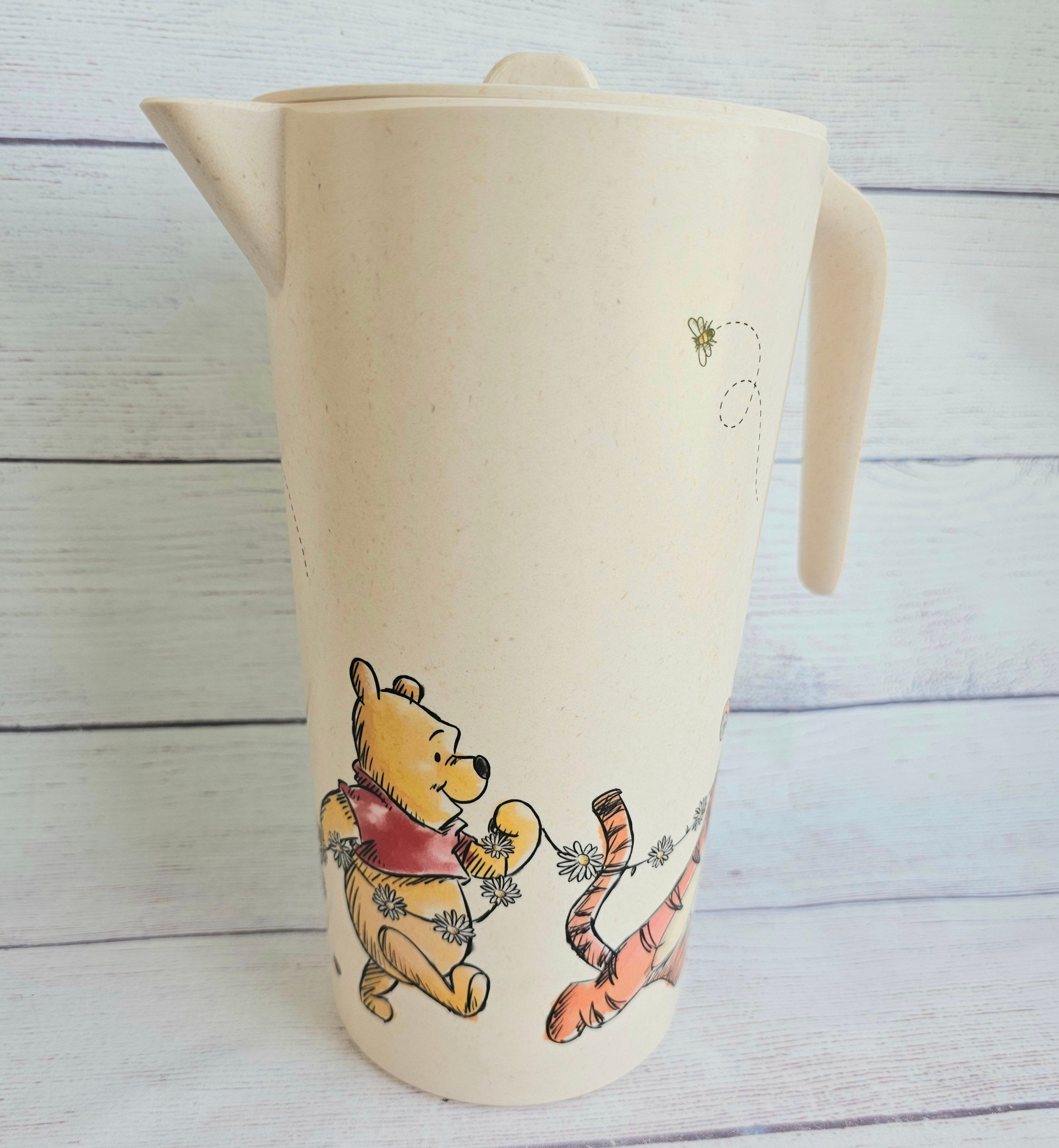 Vintage Winnie the Pooh Bamboo Pitcher, Natural Colors Biodegradable ...