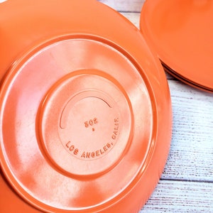 Vintage Melmac Plastic Breakfast Dishes 10 Piece, Retro Orange Cups ...