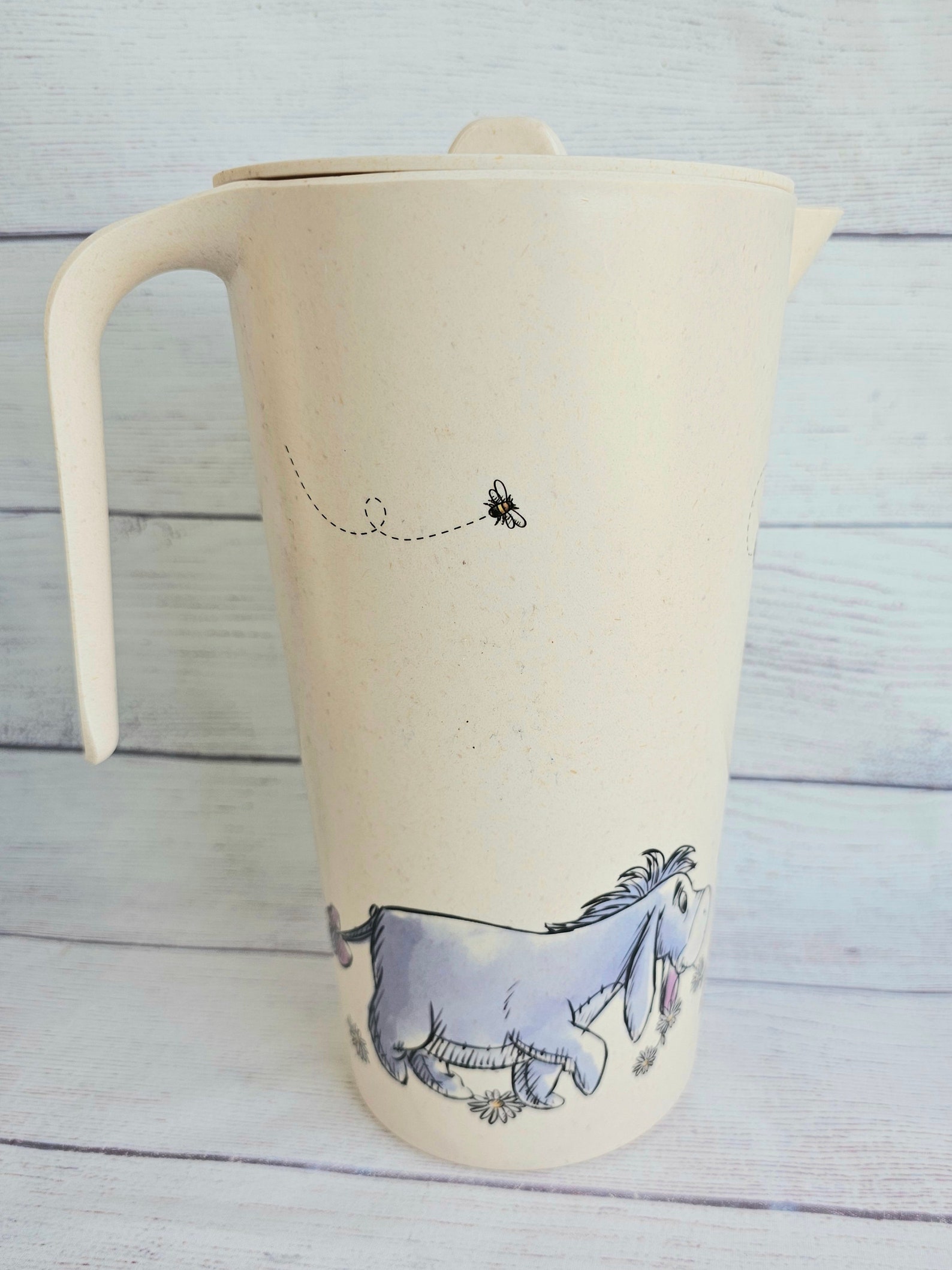 Vintage Winnie the Pooh Bamboo Pitcher, Natural Colors Biodegradable ...