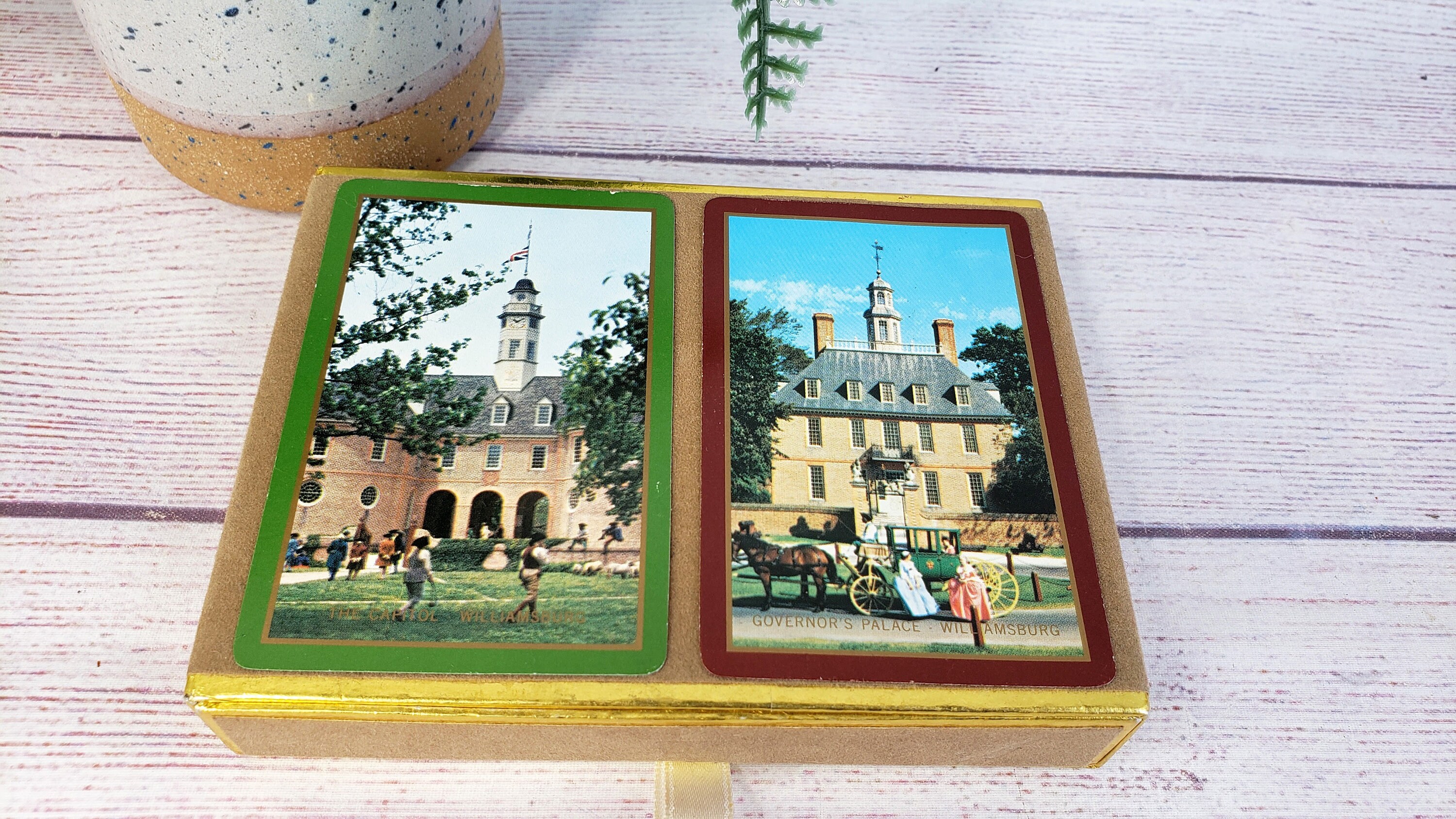 Double Deck of Vintage Playing Cards Williamsburg the Colonial - Etsy