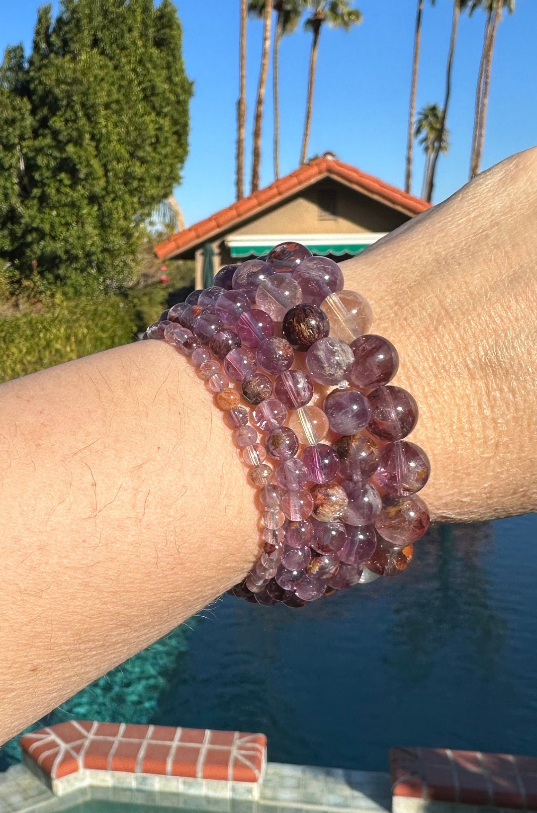 Super 7 Bracelet - 4mm, 6mm, 8mm, 10mm or 12mm Beaded Bracelet ...