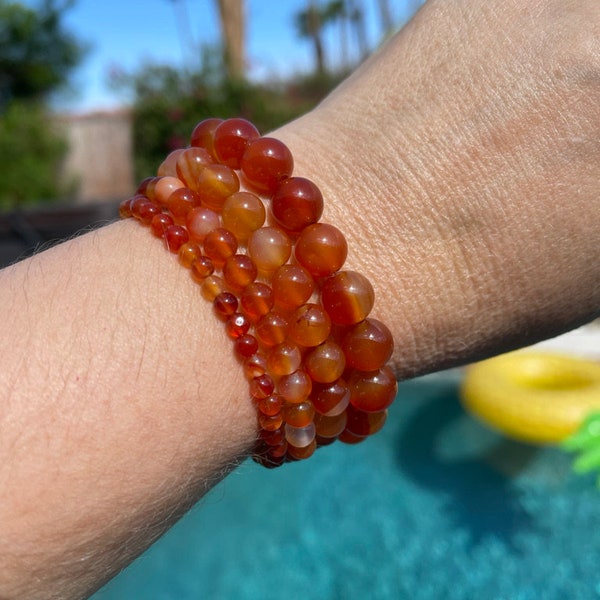 Carnelian Bracelet - Etsy