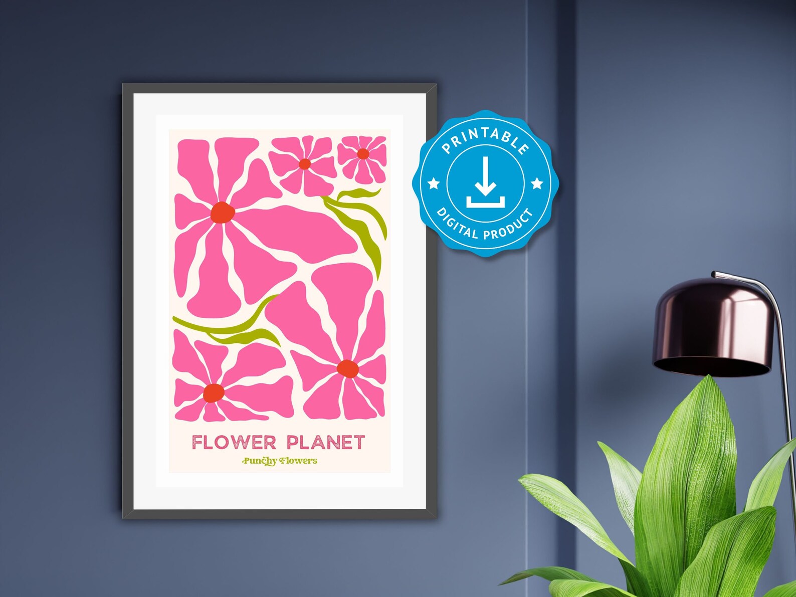 Pink Flower Poster Flower Planet Striking Flower Poster Punchy Flowers ...