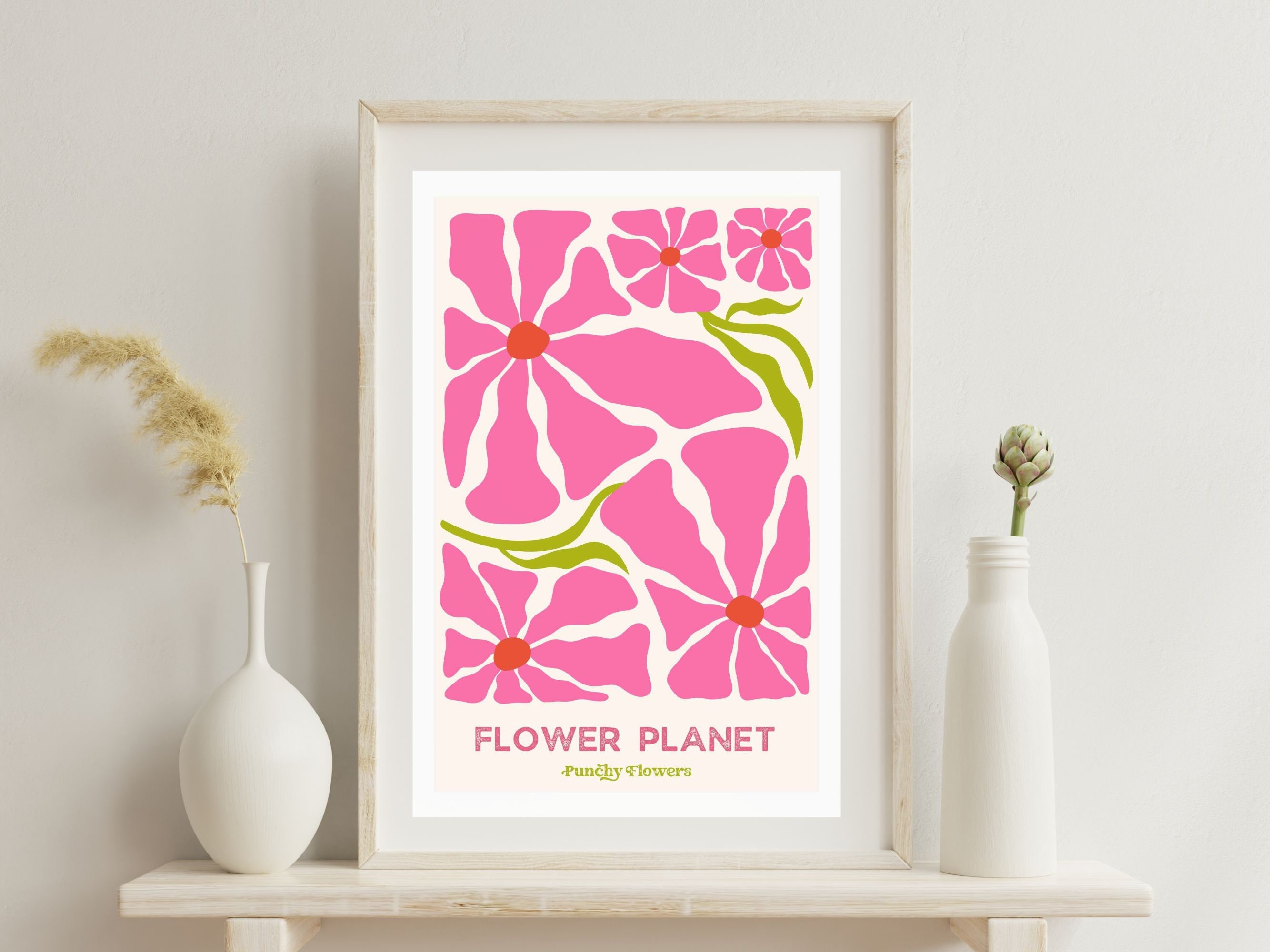 Pink Flower Poster Flower Planet Striking Flower Poster Punchy Flowers ...