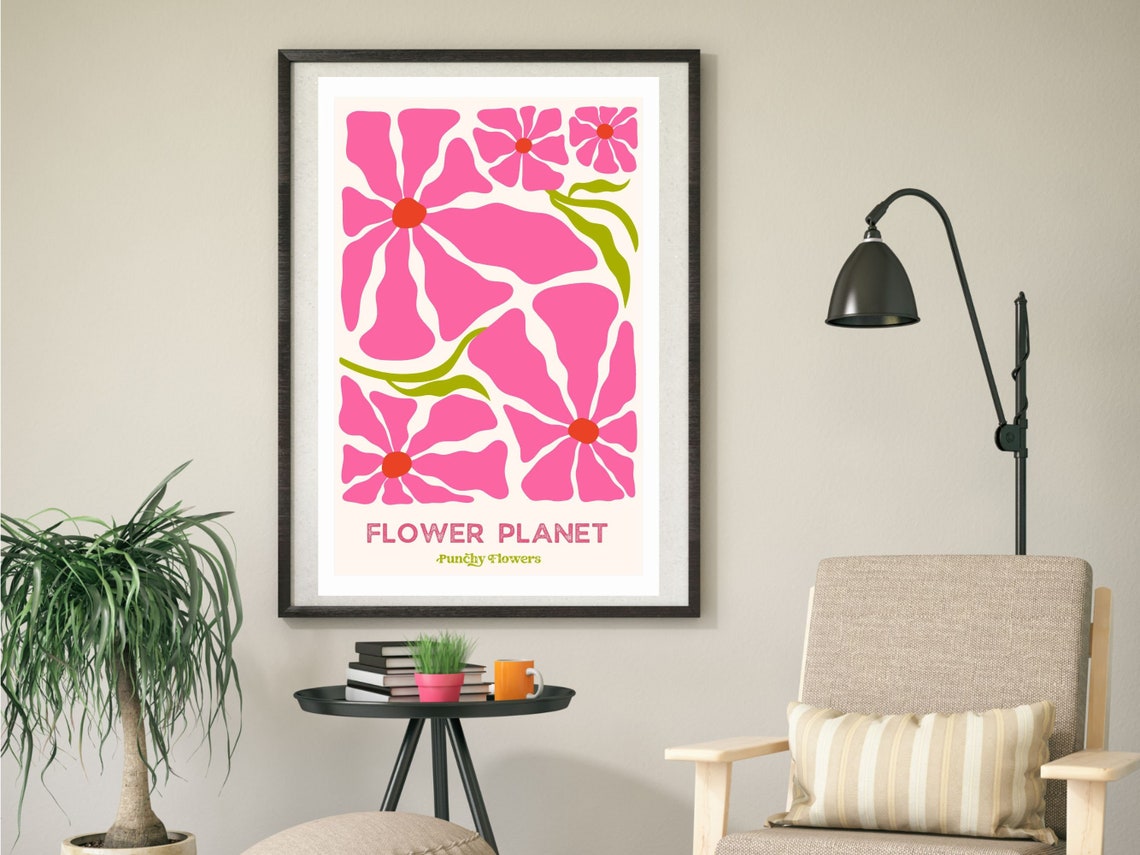 Pink Flower Poster Flower Planet Striking Flower Poster Punchy Flowers ...