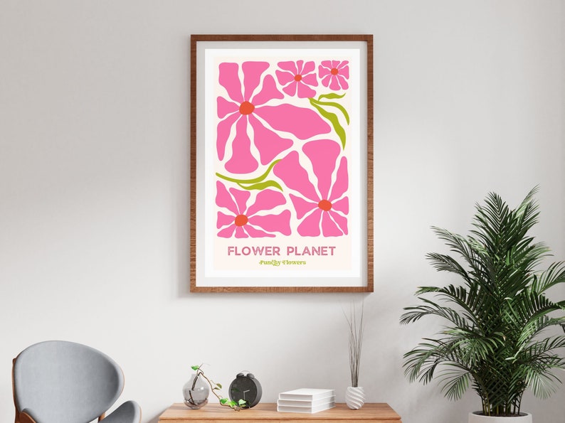 Pink Flower Poster Flower Planet Striking Flower Poster Punchy Flowers ...