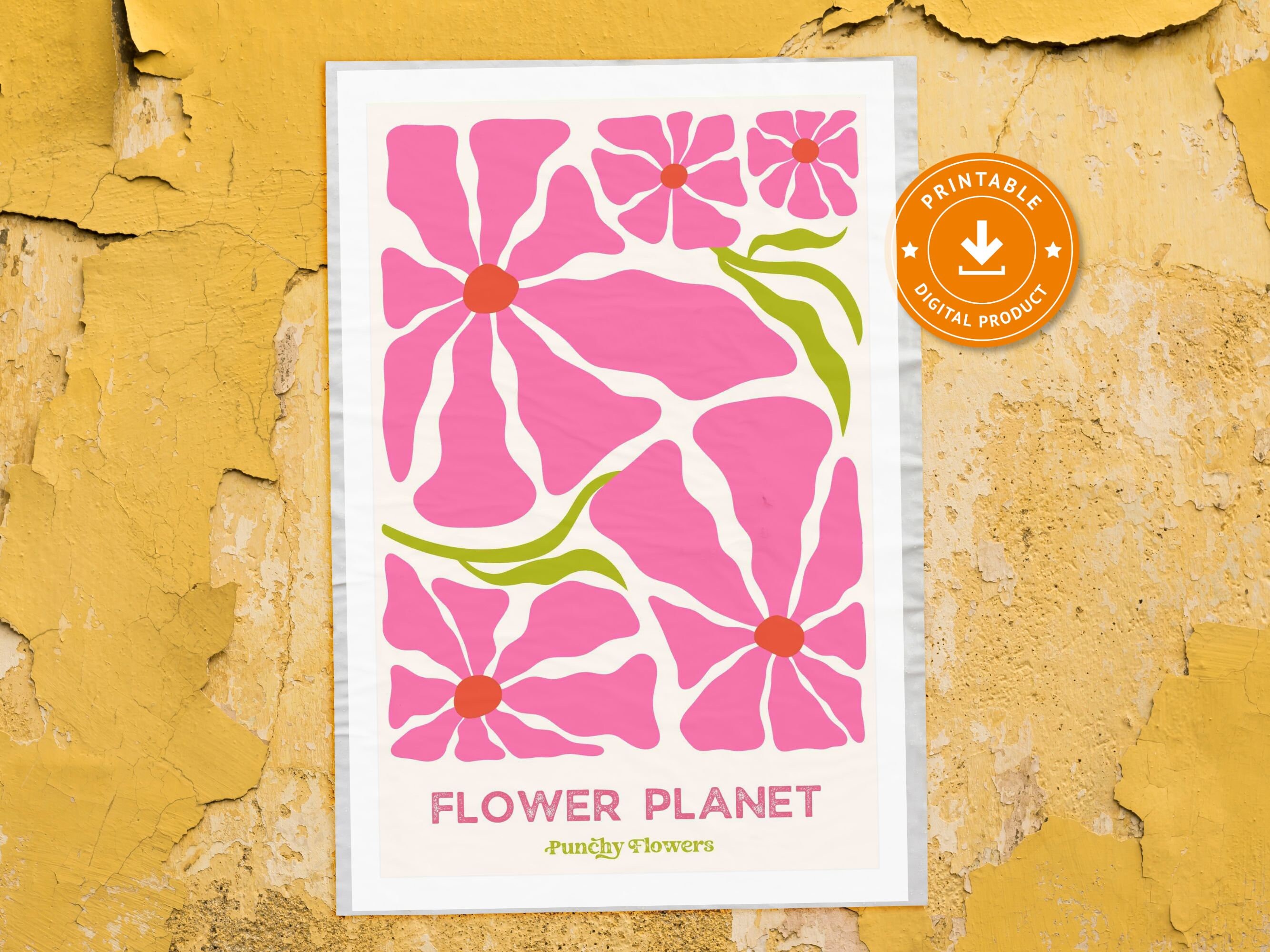 Pink Flower Poster Flower Planet Striking Flower Poster Punchy Flowers ...