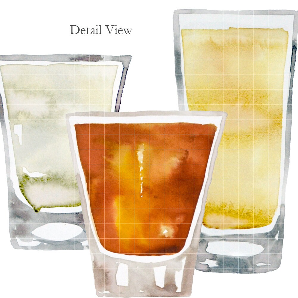 WATERCOLOR Liquor Shots Clip Art Bundle Shot Glasses - Etsy