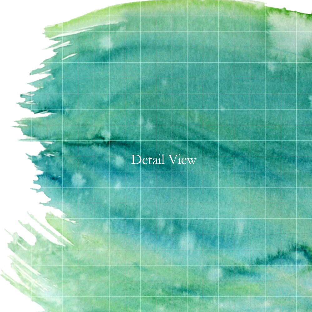 WATERCOLOR Blue Green Ombre Wash Clip Art Beach Ocean | Etsy