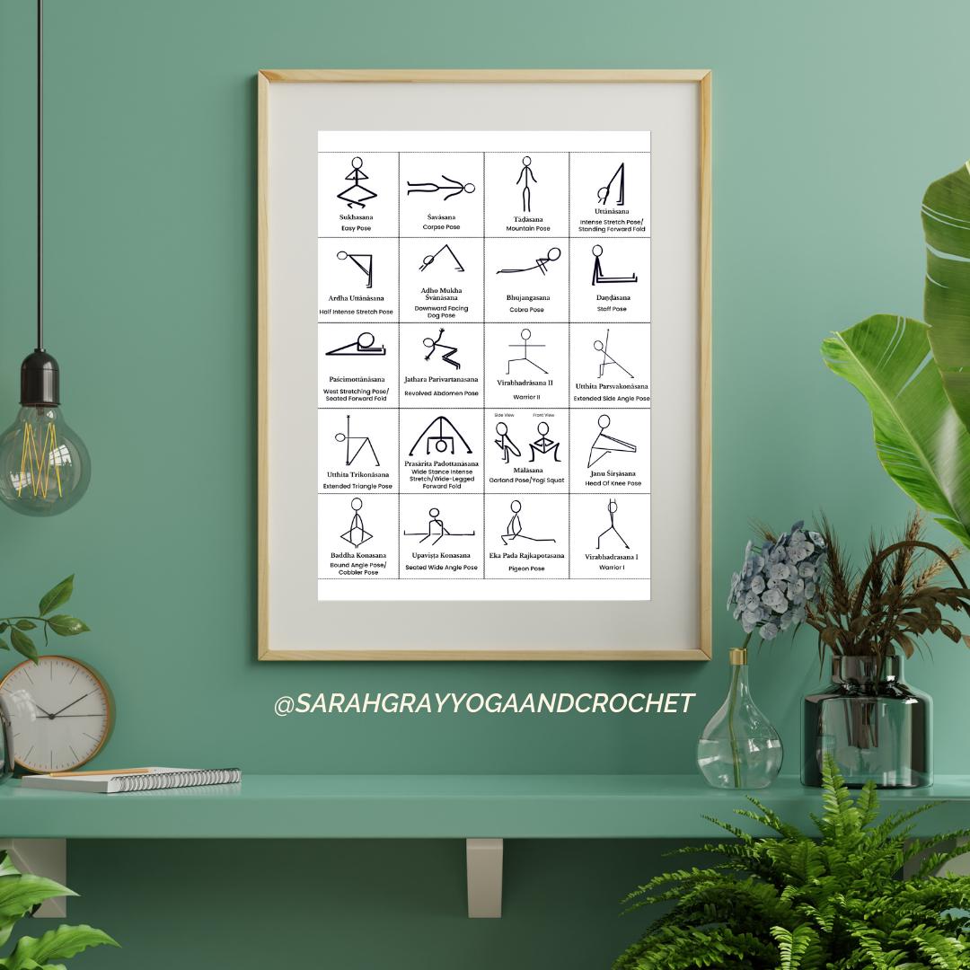 Printable Yoga Poses Flashcards – 70 Hand-illustrated Asanas With ...