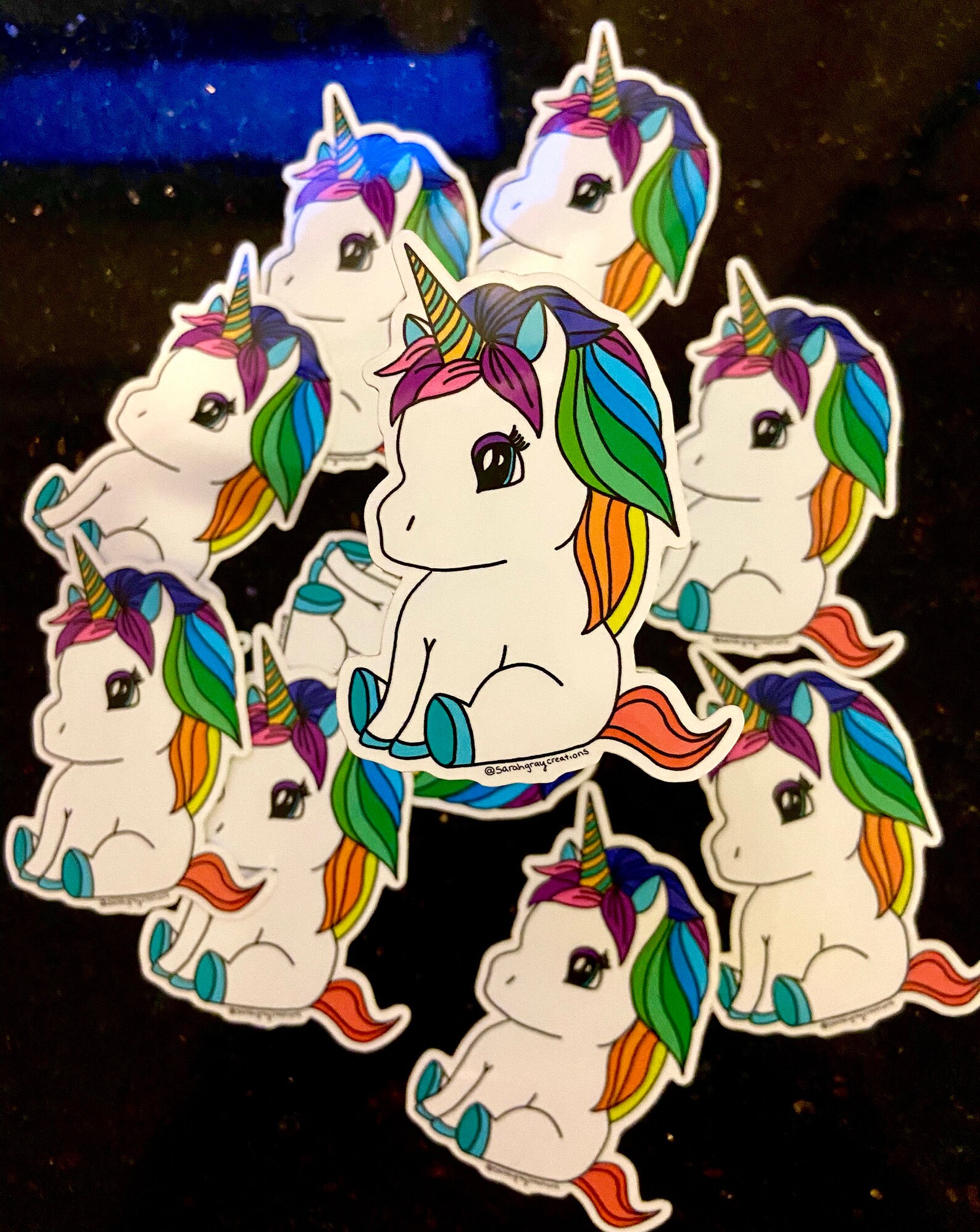 Rainbow Unicorn Sticker - Etsy
