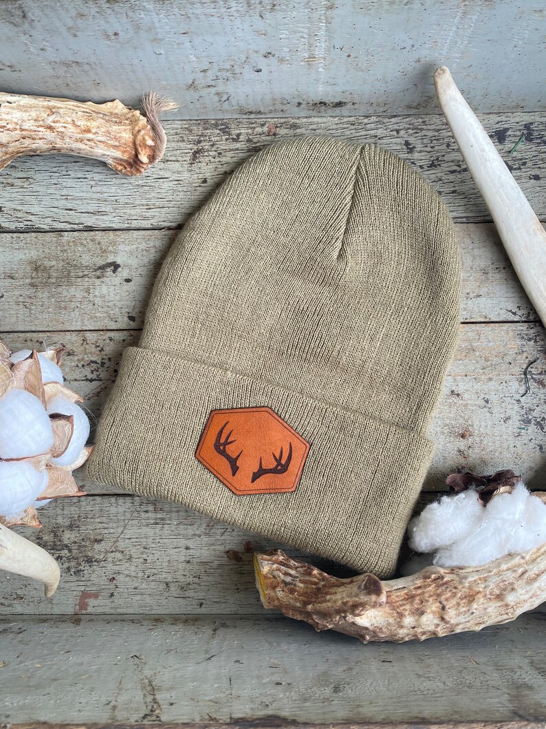 Antler Leather Patch , Hunting Leather Patch, Buck Patch, Whitetail ...