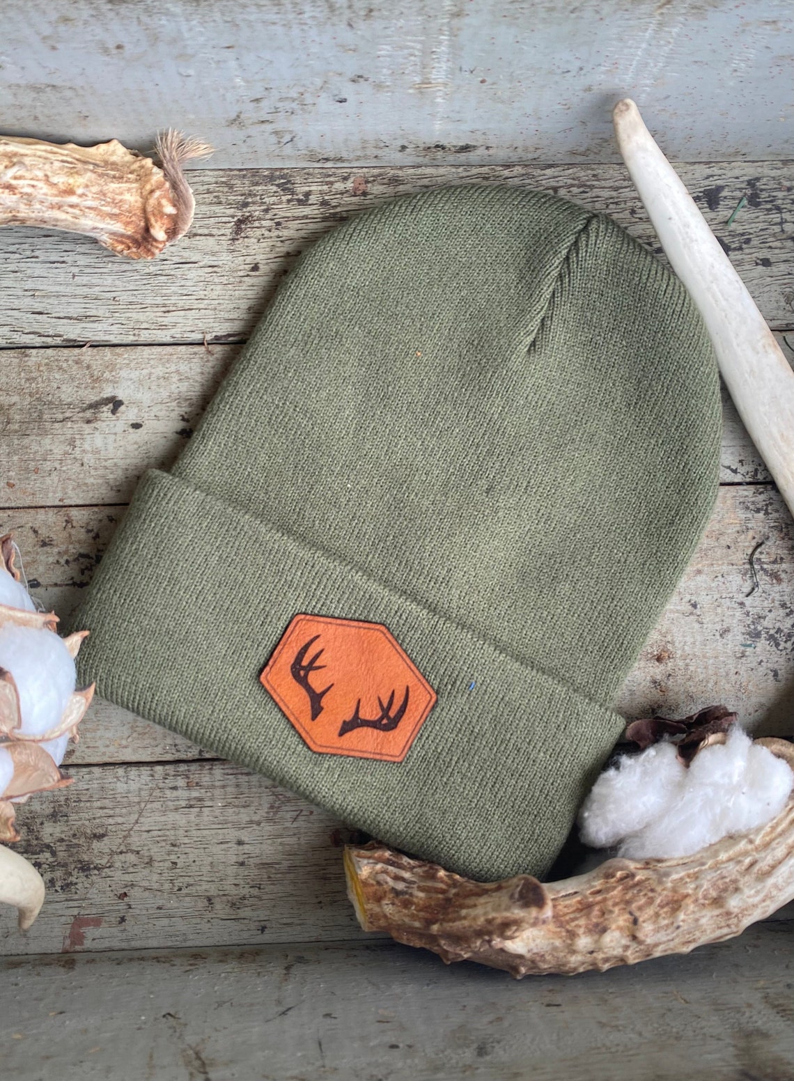 Antler Leather Patch , Hunting Leather Patch, Buck Patch, Whitetail ...