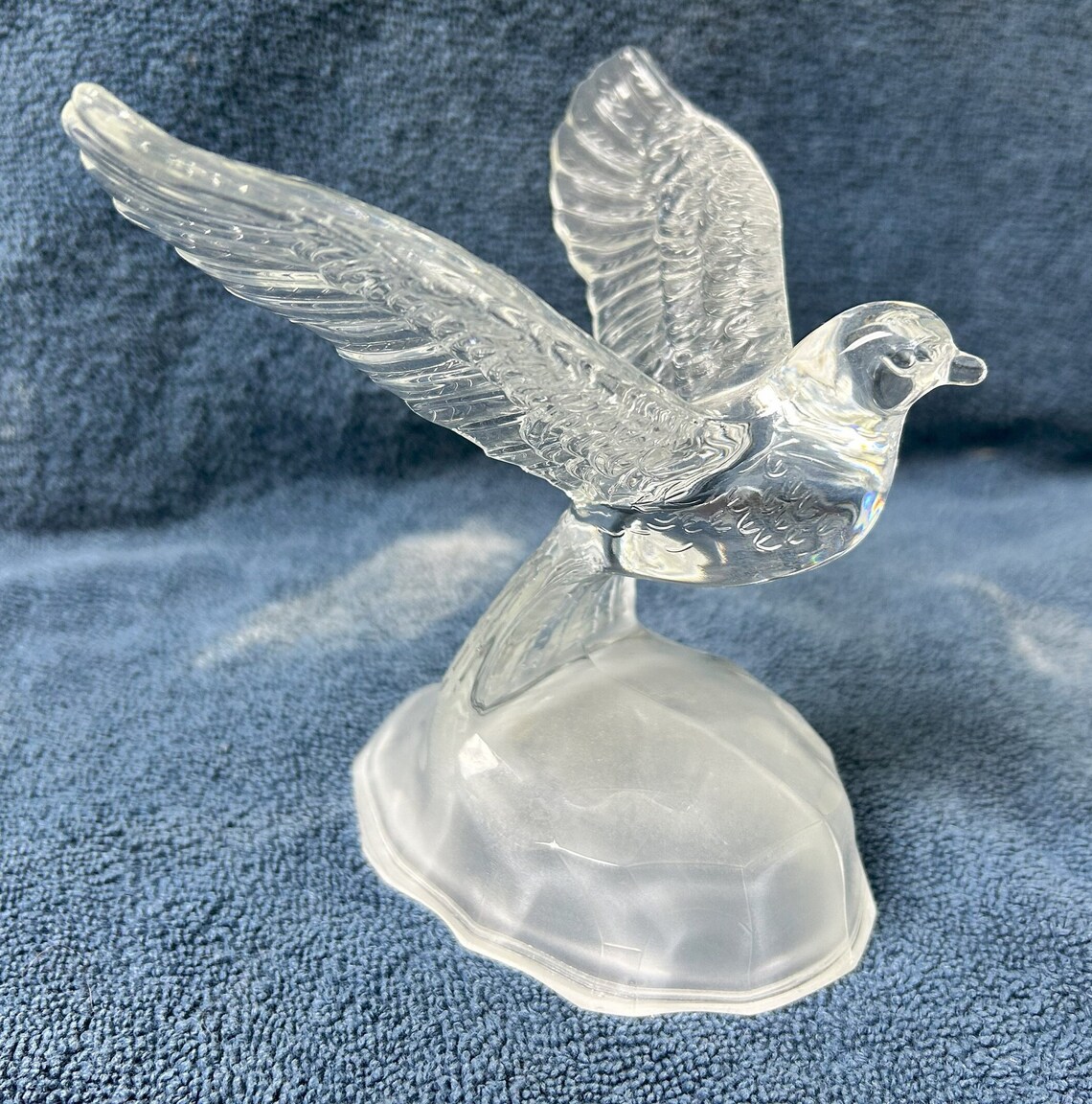 Vintage Cristal D'arques Lead Crystal Dove Figurine - Etsy