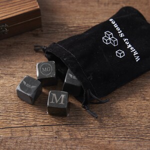 Personalized Whiskey Stone, Custom Chilling Stones Set, Whisky Cooling ...