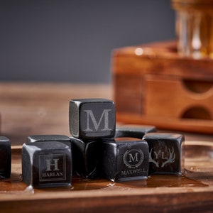 Personalized Whiskey Stone, Custom Chilling Stones Set, Whisky Cooling ...