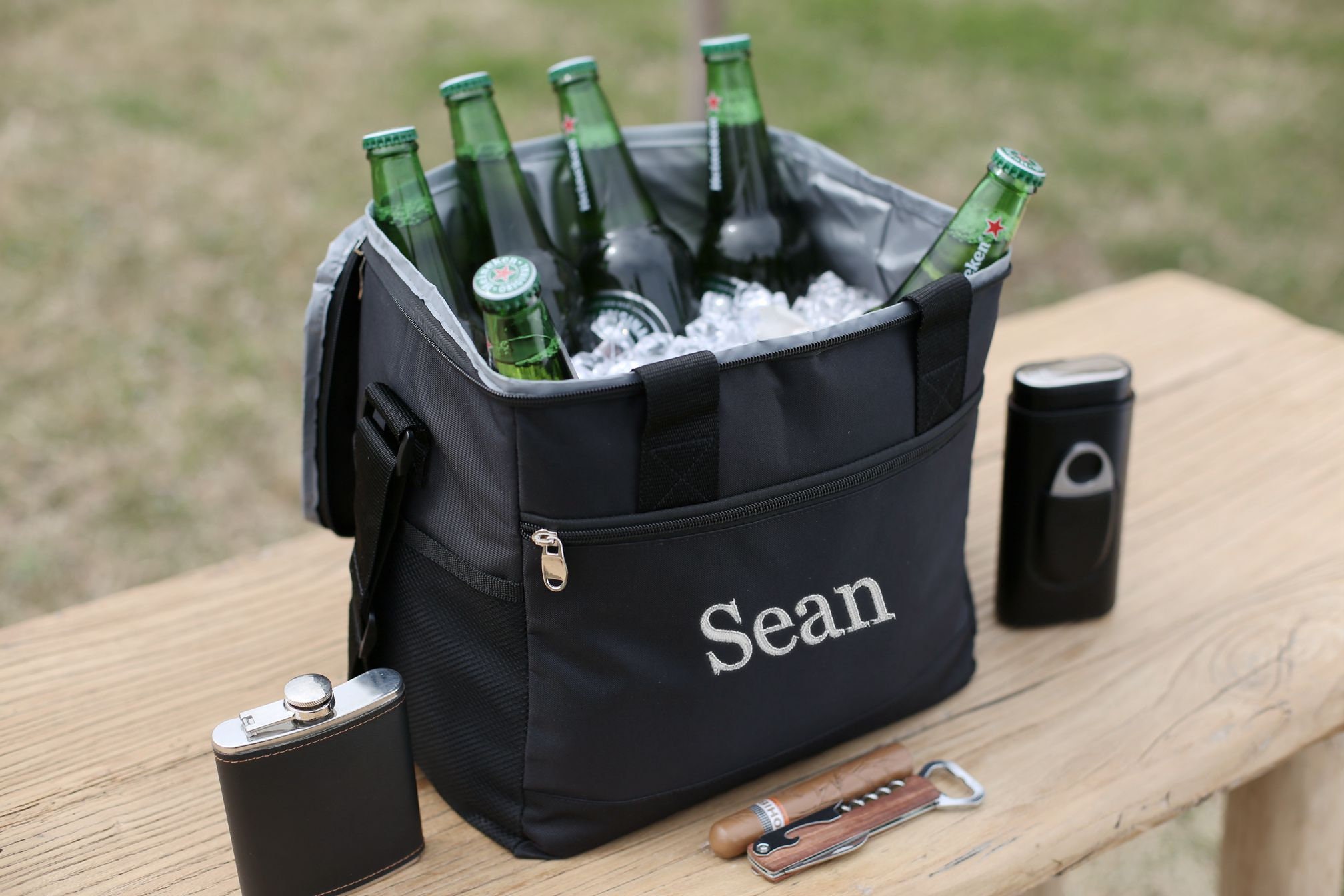 Personalized Beer Cooler Bag: Groomsmen Gift, Insulated Lunch Cooler - Etsy