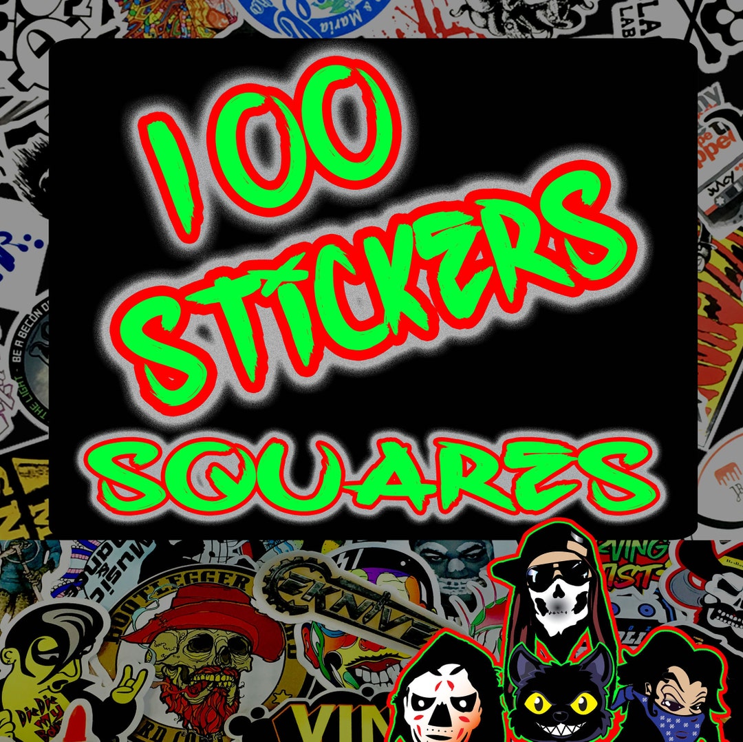 100 Full Color Sticker Labels, Graphic Stickers, Personalized Labels ...