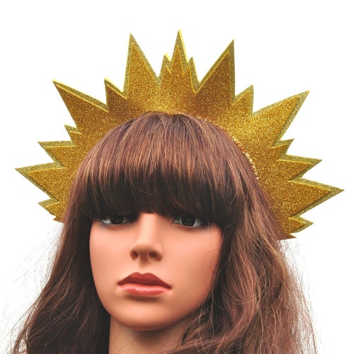 Gold Sun Crown Headband Sun Queen Headpiece Festival Sun Halo - Etsy