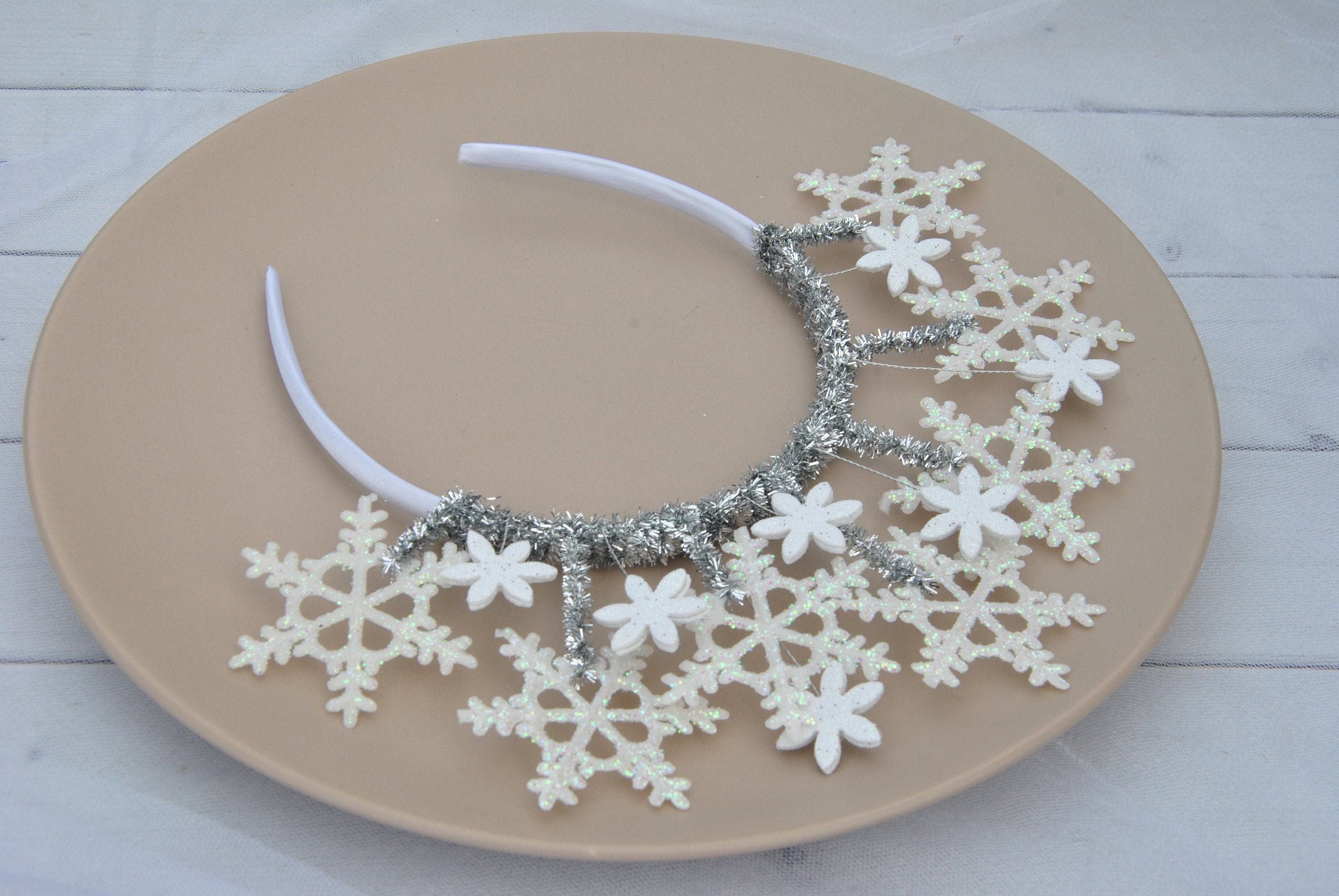 Snowflake Crown Headpiece for Women Snow Queen Halo Crown | Etsy