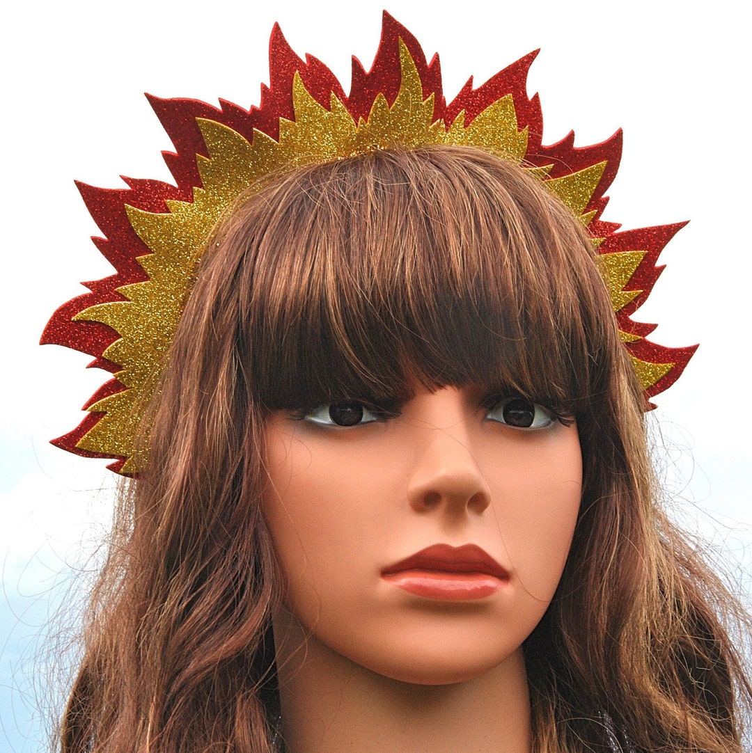 Fire Headband Flame Headpiece Fire Crown Halloween Costume Festival ...