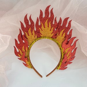 Fire Headband Flame Headdress Fire Costume for Women Halloween ...