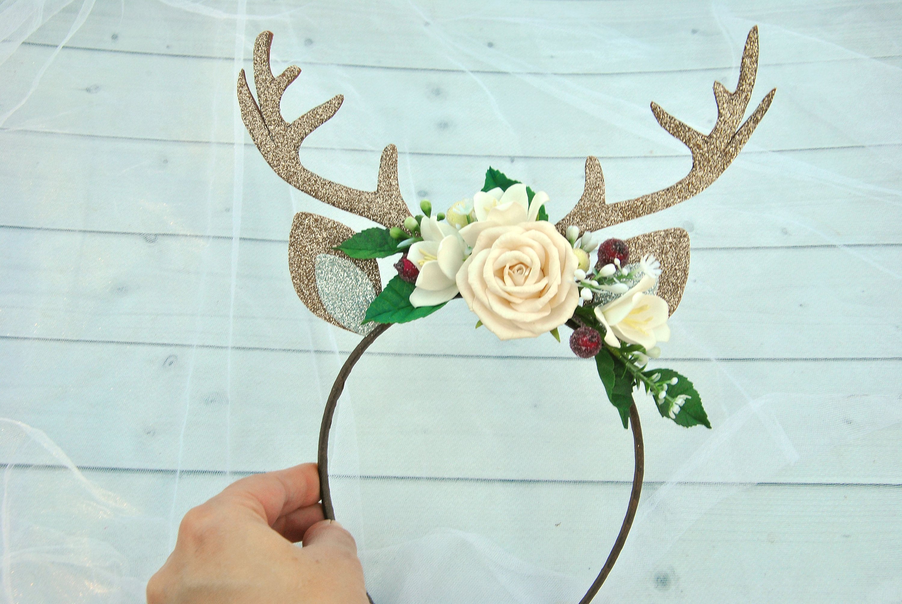Deer Antler Headband Adult Antler Crown Headpiece Christmas - Etsy