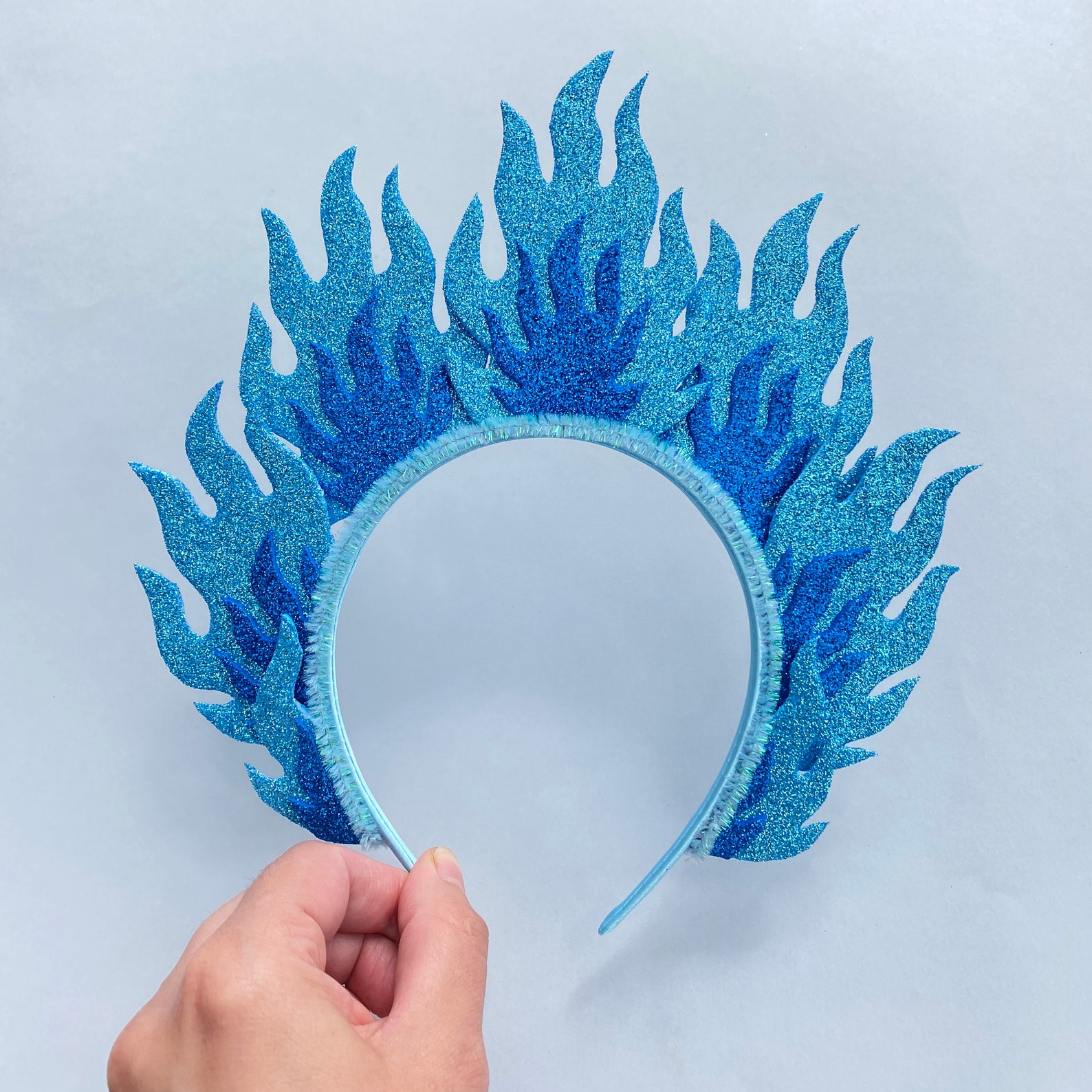 Blue Flames Crown Mermaid Crown Sea Gueen Crown Blue Mermaid Tiara Sea ...