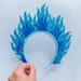 Blue Flames Crown Mermaid Crown Sea Gueen Crown Blue Mermaid Tiara Sea ...