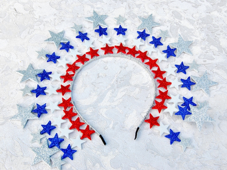 Star Halo Crown Patriotic Headpiece Independence Day Headband - Etsy
