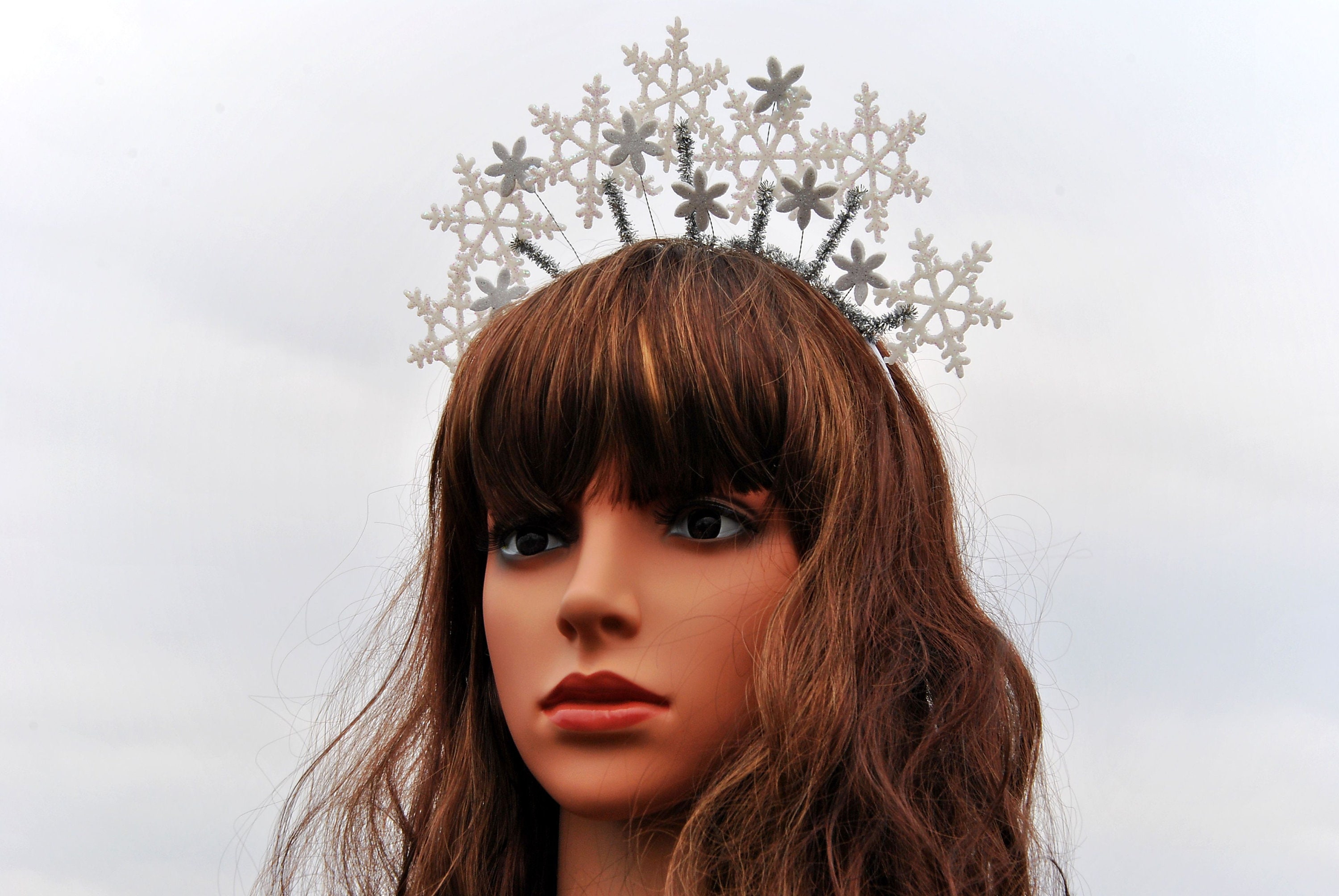 Snowflake Crown Headpiece for Women Snow Queen Halo Crown | Etsy