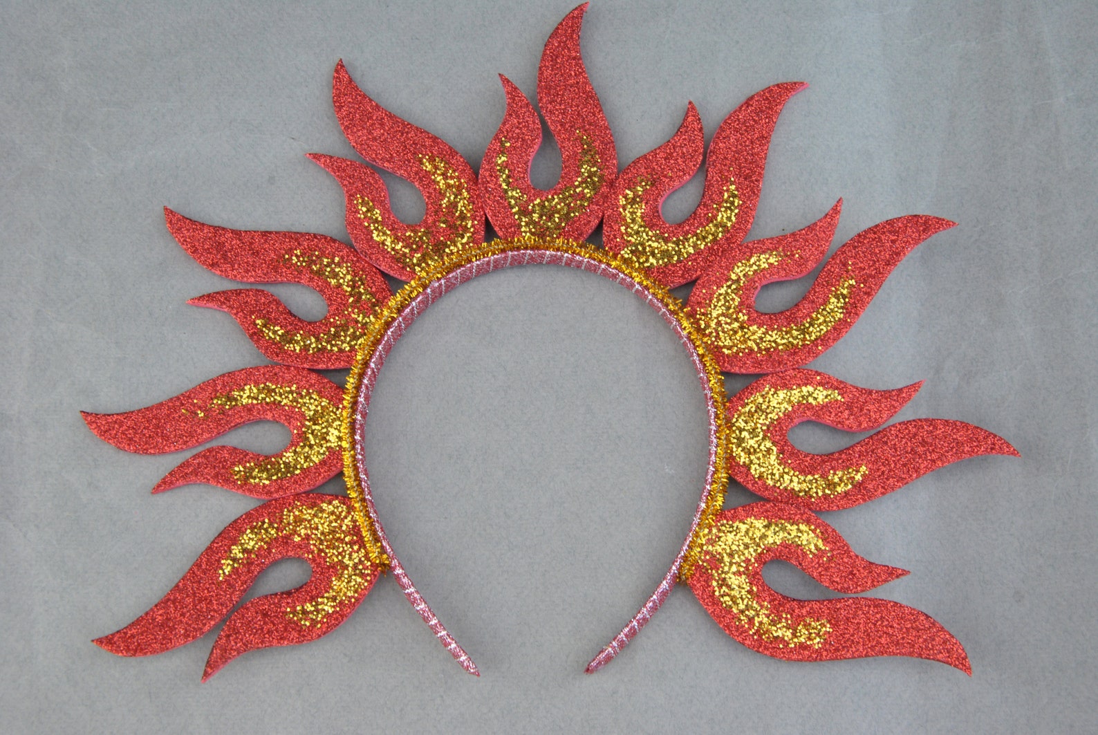 Flame Headband Halloween Fire Headpiece Costume Phoenix Fire Bird Crown ...