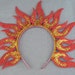 Flame Headband Halloween Fire Headpiece Costume Phoenix Fire Bird Crown ...