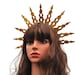 Spiked Crown Goth Wedding Crown Black Spiked Halo Crown Evil Queen Hair ...