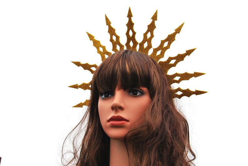 Spiked Crown Goth Wedding Crown Black Spiked Halo Crown Evil - Etsy