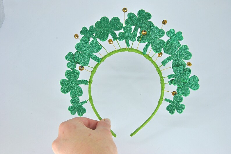 Shamrock Headband St Patricks Day Headpiece Shamrock Clover - Etsy