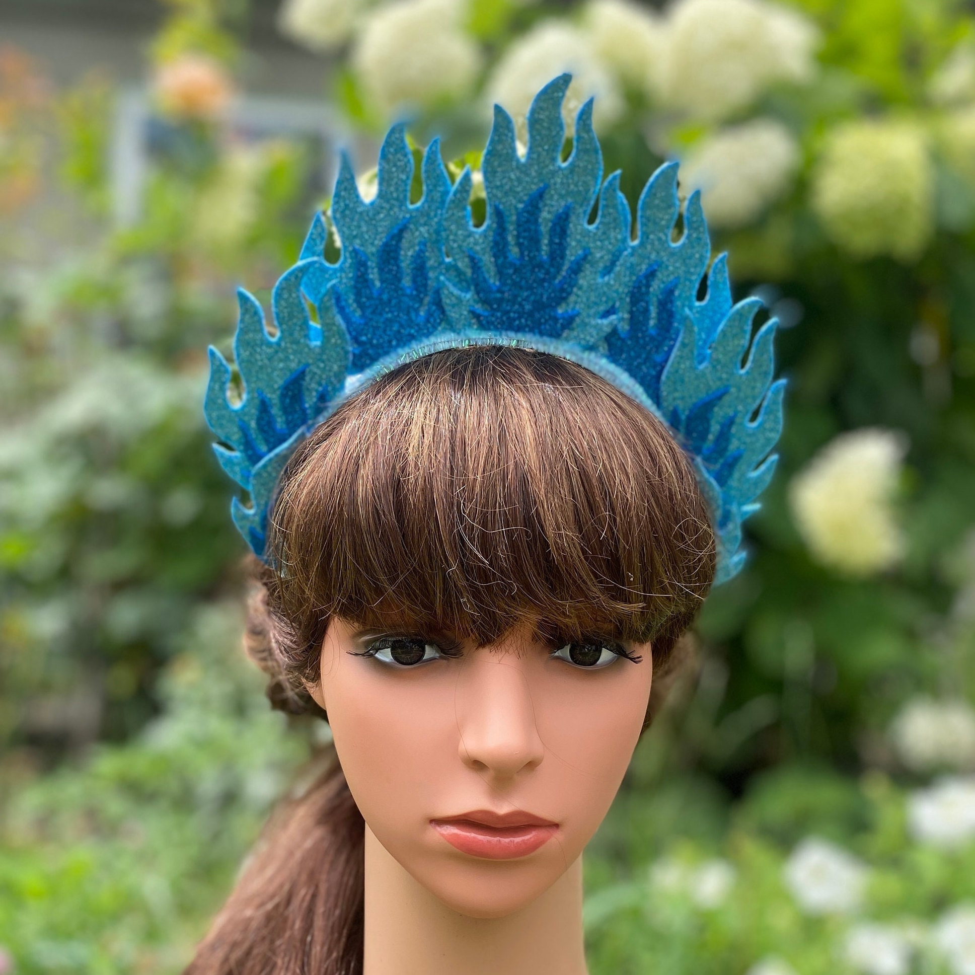 Blue Flames Crown Mermaid Crown Sea Gueen Crown Blue Mermaid Tiara Sea ...