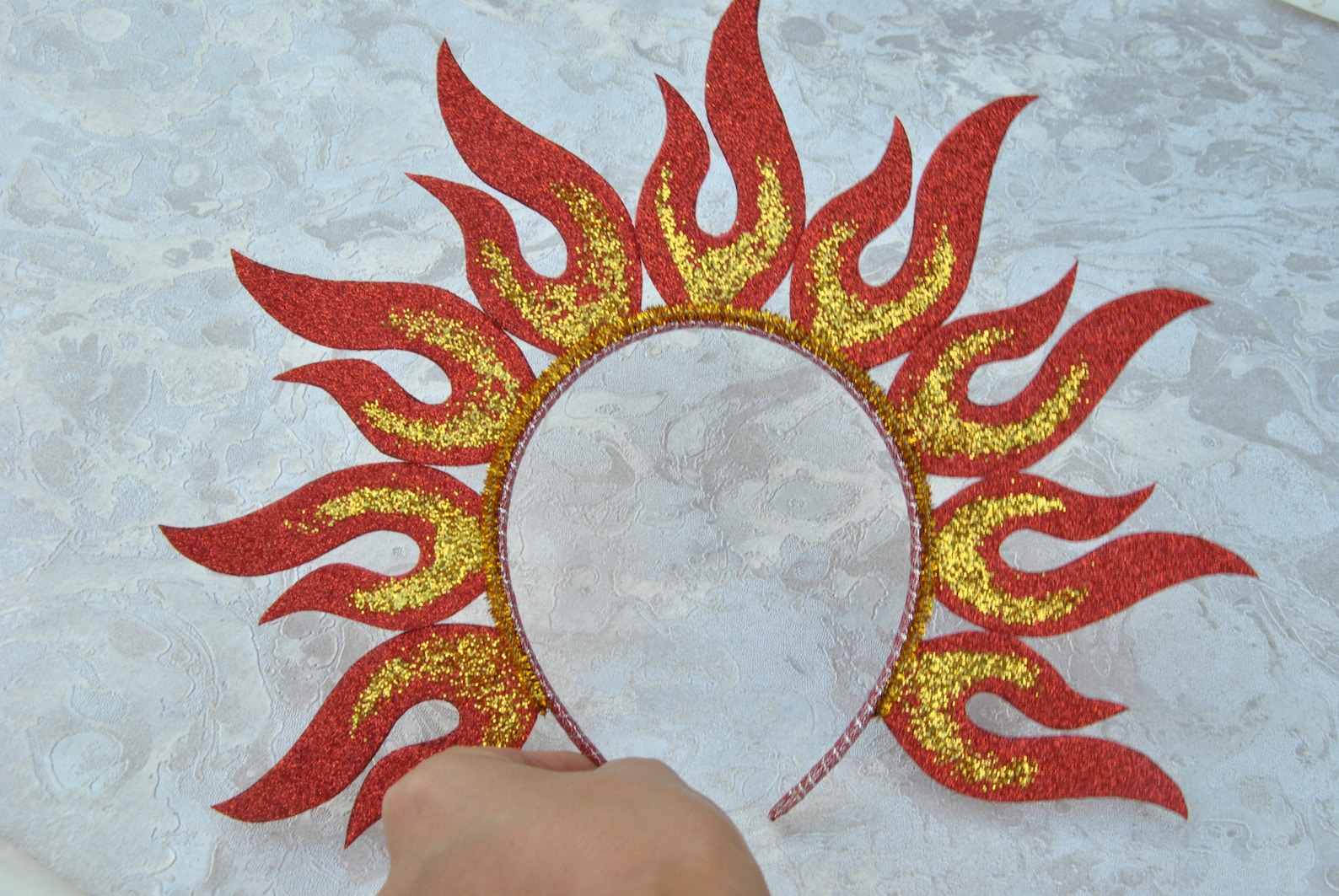 Flame Headband Halloween Fire Headpiece Costume Phoenix Fire Etsy