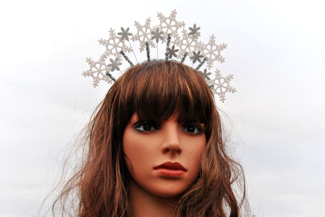 Snowflake Crown Headpiece for Women Snow Queen Halo Crown | Etsy