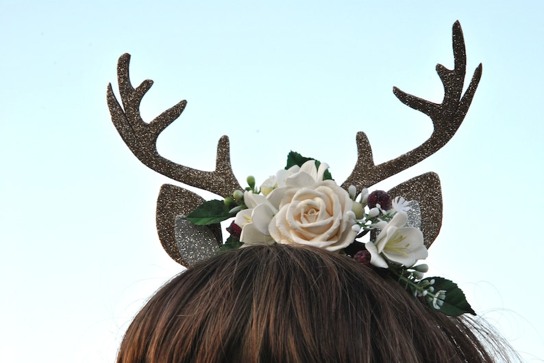 Deer Antler Headband Adult Antler Crown Headpiece Christmas Etsy