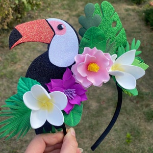 Tropical Party Headpiece Tropical Headband Carnival Tucan Fascinator ...