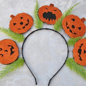 Pumpkin Headband Halloween Costume Pumpkin Crown Adult Child Black and ...